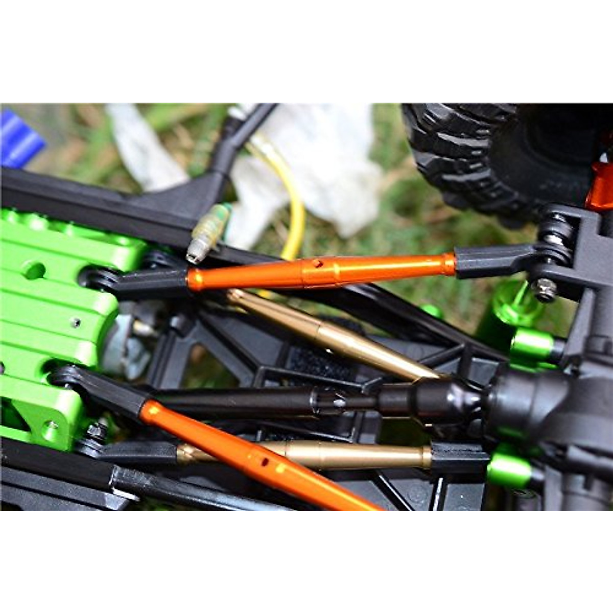 GPM For Vaterra K5 Blazer Ascender Upgrade Parts Hard Steel Main Drive Shaft (R:97mm-120mm, F:105mm-128mm For 295 To 315 Wheelbase) - 2Pcs Set Black