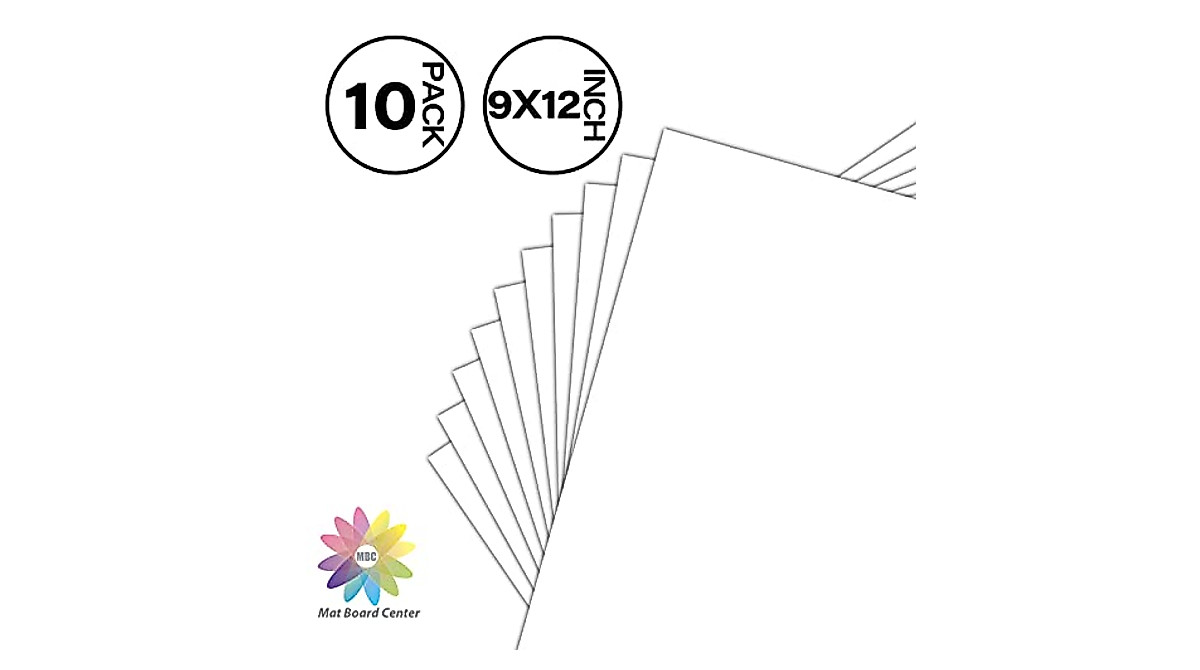 Mat Board Center White Backing Boards - 10 Pack