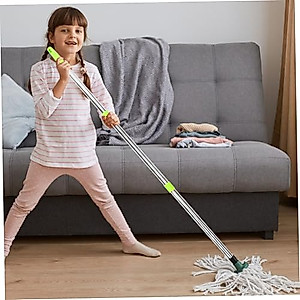 Healeved 2 Sets Mop Stick Transport Mop Pole Mop Handle Replacement Window Squeegee Commercial Broom Replace Handle Broom Holder Palo Rod para Broom Pole Mop Replace Handle Stainless Steel