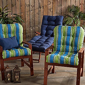 South Pine Porch Cayman Stripe Seat/Back Chair Cushion, 1 Count (Pack of 1)