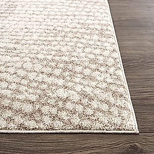 Abani Contemporary Design Beige & Cream 7'9" x 10'2" (8'x10') Area Rug Rugs - Unique Non-Shed Desert Folds Print Living Room Rug
