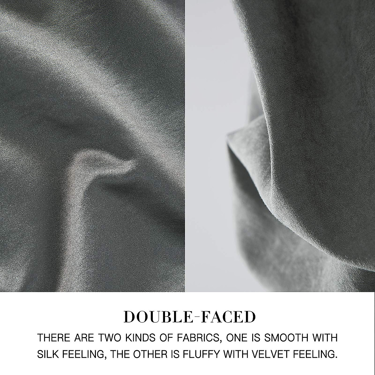 COISINI Cooling Pillowcases Set of 2 - Breathable Cool Ultra Soft Pillow Cases - Organic Natural Silky Material, Moisture Wicking(Light Grey, Standard Size 20x26 inches)