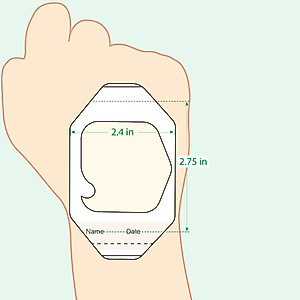 LotFancy Transparent Film Dressing, 2.37" x 2.75", 110PCS, Waterproof Wound Cover Bandage, Adhesive Tape Pads for Tattoo Aftercare, IV Catheters, Post-Surgical, Medical Appliance