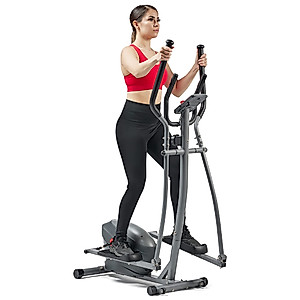 Sunny Health & Fitness Performance Compact Elliptical Machine with 8-Level Adjustable Resistance, Pulse Sensor & Exclusive SunnyFit App Enhanced Bluetooth Connectivity - SF-E320033