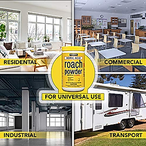 Harris Boric Acid Roach Killer Powder with Lure, 16oz