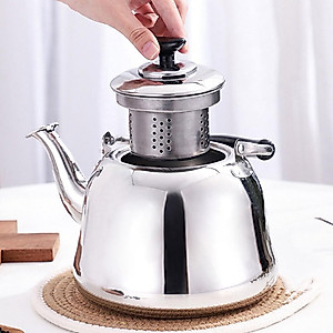 UPKOCH Whistling Tea Kettle Kitchen Tea Boiler Home Supply Kitchen Water Boiler Stovetop Water Boiler Whistling Water Pot Whistling Water Boiler Handle Stainless Steel Kettle