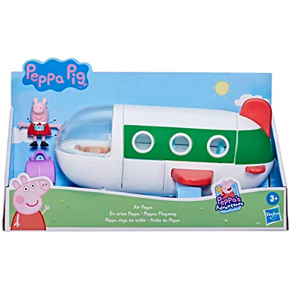 Peppa Pig Peppa’s Adventures Air Peppa Airplane Vehicle Preschool Toy with Rolling Wheels, 1 Figure, 1 Accessory; Ages 3 and Up