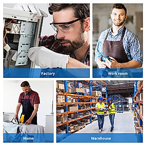 TEMPWARE 20 Inch High Velocity Industrial Floor Fan, 3-Speed Heavy Duty Metal Cradle Floor Fans with 360° Tilt for Warehouse, Workshop, Garage, Factory and Basement, Black & Blue