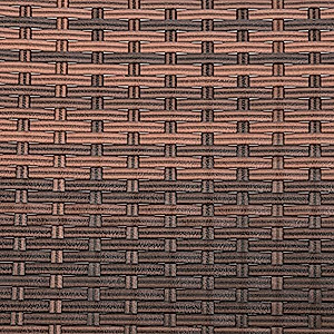 SAWQF Outdoor 4pcs 1 Double Seat 2 Single Seat 1 Coffee Table Armrest Hollow Knit Combination Sofa Brown Gradient Furniture