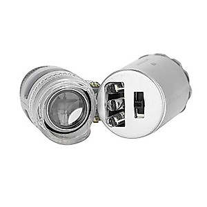 Mini 60X LED Microscope, Pocket Microscope Magnifier Microscope UV Currency Detector, for Jeweler Adjustable Magnifier