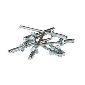 Arrow RMS1/8IP Medium Steel 1/8-Inch Pop Rivets for Metal, Fabric, Leather, and Auto Repair, 100-Pack