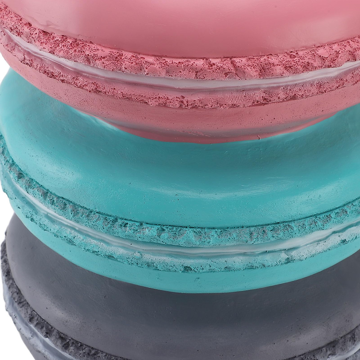 TOPINCN Cute Macaron Biscuits Shaped Shoe Change Stool Fun Food Stool for Kids Foot Rest Stool for Living Room Bedroom Home Decoration