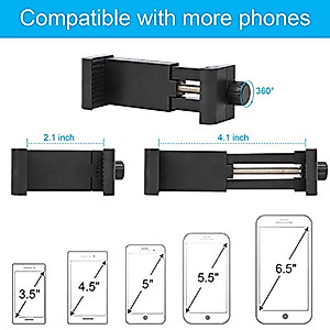 iTODOS Portable Flexible Cell Phone Holder Stand for Treadmill, Spin Bike, Stroller, Shopping Cart, Bed, Car, Kitchen, Desk, Compatible with iPhone, Android (Black)