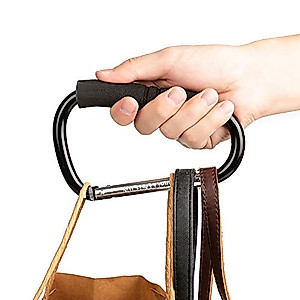 Funbliss Stroller Hooks by Baby，2 Pack Convenient Organizer Hook Bag Clips to Diaper Bags Clothing,Purses,Groceries,Great Hook Set for Mommy When Walking or Shopping(Black)