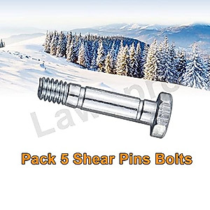 1-1/2" Pins with Nuts Compatible with MTD Two-Stage Snow Blowers/Auger Drive Snowblowers Replacement 710-0890A 710-0890 910-0890A 7100890 9100890 (5)