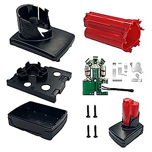 Askoteck M12 12V 6-Cell 3.0Ah-6.0Ah-9.0Ah Battery Case Replacement for Milwaukee, Battery Broken Plastic Case Replacement Repair Kit Part(No Battery Included)