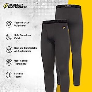 Scent Blocker Shield Series Koretec Heavyweight Men's Thermal Underwear Bottoms (Charcoal, Medium)