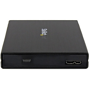 StarTech.com 2.5" Hard Drive Enclosure - Supports UASP - SATA 6Gbps - USB 3.0 External Hard Drive Enclosure - SSD/HDD Enclosure (S2510BMU33),Black