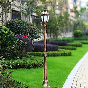 MODEBHD Garden Column Lamp Landscape Lantern Patio Pathway Walkway Outdoor Waterproof Street Light Post Light Outdoor Floor Lamp Table Lamp E27 Decoration Villa Park Fence Bollard Lamps