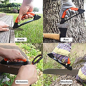 SHARPAL 112N 3-In-1 Knife Garden Tool Sharpener for Axe Hatchet Machete Scissor Repair and Restore Blades