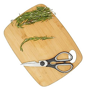 Home Basics Stainless Steel Kitchen Knife Set with Multi-Functional Scissors and Protective Sheaths Precision Cutting and Versatile Kitchen Tools