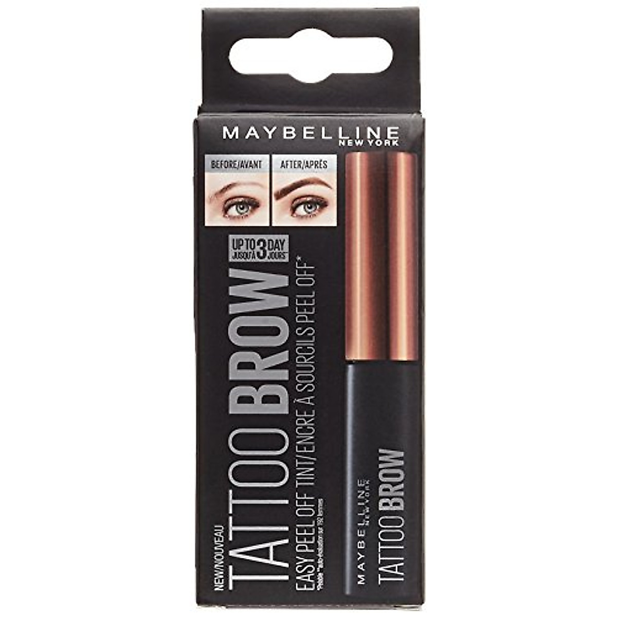 Maybelline New York Brow Tattoo Longlasting Tint Medium Brown 4.9ml,0.16 Fl Oz (Pack of 1),YDK03043