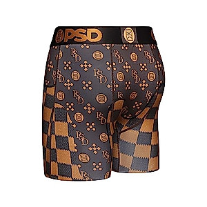 PSD Men's PSD Luxe Drip Boxer Briefs, Brown, L