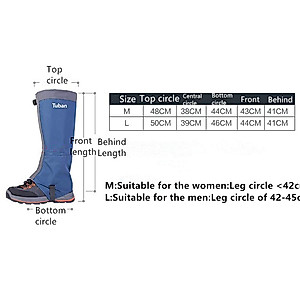 Homebeast 1 Pair Waterproof Snowproof Leg Gaiters Leggings Anti-bite Leg Guard Cover Protection Outdoor Hiking Camping Mountain Climbing