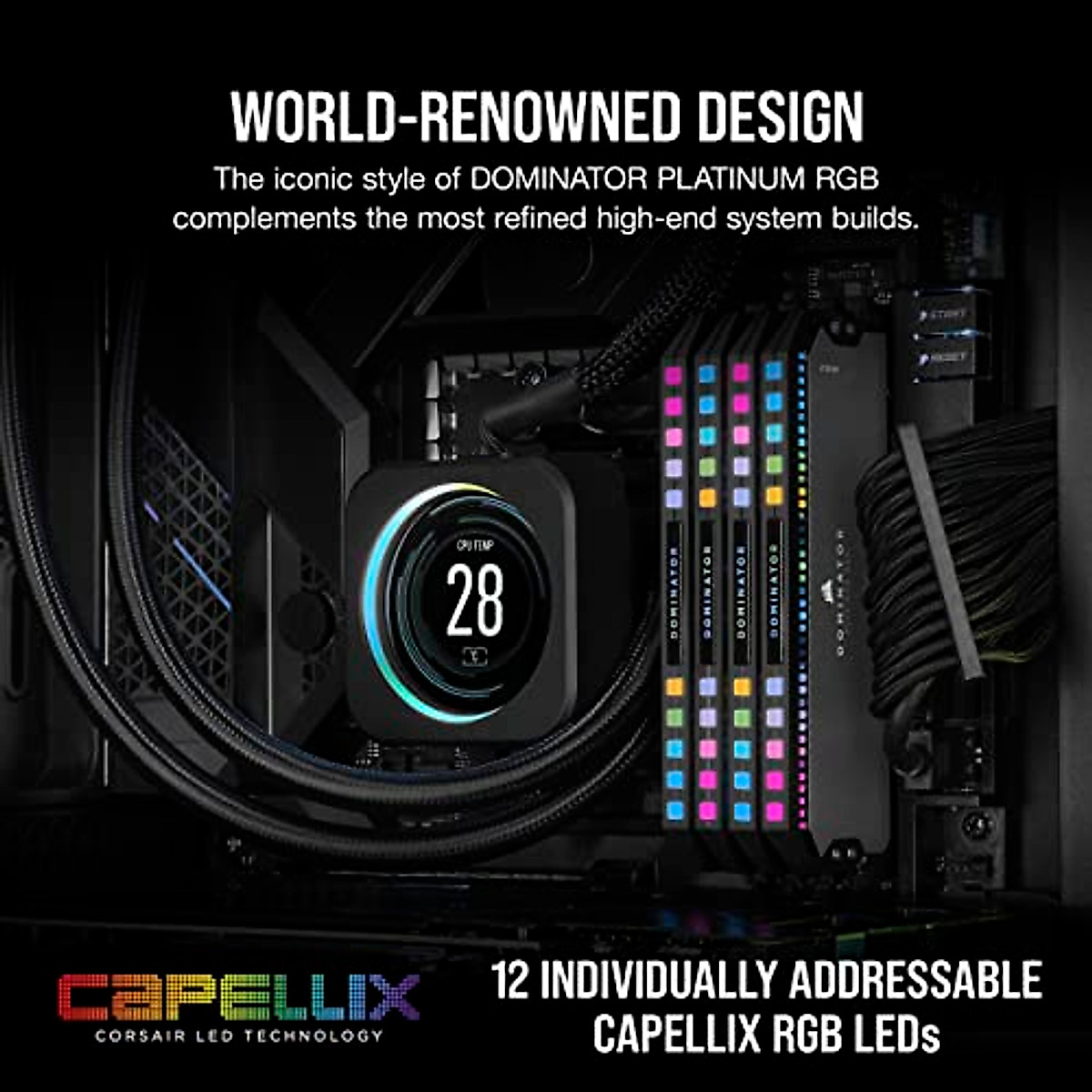 CORSAIR DOMINATOR PLATINUM RGB DDR5 32GB (2x16GB) DDR5 6000MHz CL36 AMD EXPO Intel XMP iCUE Compatible Computer Memory – Gray (CMT32GX5M2D6000Z36)