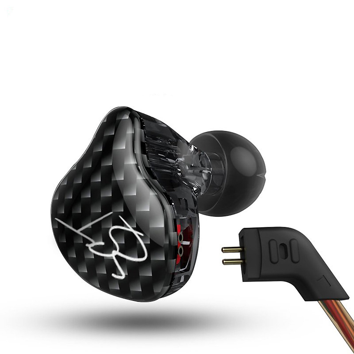 KZ ZST Pro Dynamic Hybrid Dual Driver in-Ear Headphones (Black Without Mic)