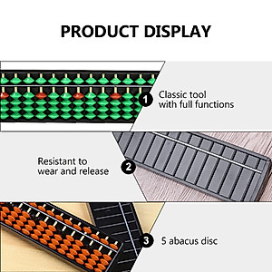 YARDWE 2pcs 15 File Abacus Japan Preschool Plastic to Stack