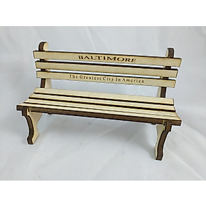 Baltimore Bench Kit Miniature Replica Wood Craft Desk Display