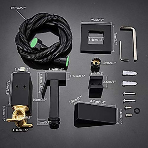 MINJING Bidet Faucet Brass Shower Tap Washer Mixer Cold Hot Water Mixer Crane Square Shower Sprayer Head Tap Toilet Faucets Gold Polish