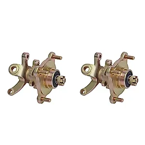 Go Kart Front Steering Conversion Kit Rear Axle Assembly Kit, ATV UTV Quad Gear Rack Joint Tie Rod & Wheel Assembly Knuckle Spindle Wheel Hub Kit (125-250CC ATV Front Steering)