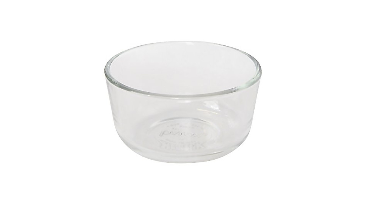 Pyrex Glass Bowls & White Lids Set | Durable Food Storage Solution