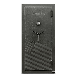 Stealth Essential Gun Safe EGS28 Special Edition FLAG Safe 28 Gun Capacity with 30 Minute Fire Protection California DOJ Approved Black