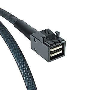 2 Pack 12G Internal Mini SAS HD SFF-8643 to SFF-8087(36Pin) Cable, 0.5m Internal Mini SAS to Mini SAS Cable, 36 Pin, with Sideband, 100 Ohm, Flexible, Support RAID, PCIE Controller, 0.5-Meter(1.6ft)