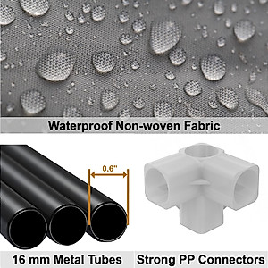 MOGELAFOO Portable Closet Wardrobe, 67-Inch Clothes Organizer with 4 Hanging Rods and 8 Shelves, Non-Woven Fabric Cover, Large Capacity Storage for Bedroom and Living Room, Black