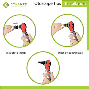 CynaMed Disposable Otoscope Covers (50-Pack) – Plastic Specula Tips, 2.5mm & 4mm Speculum for Otoscope