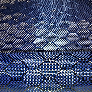KARBXON - 4 in x 5 ft – Beehive Weave - Carbon Fiber Aramid Fabric - Blue - 3K - 240g/meter - Beehive Weave 4” Wide Hemmed Fabric for Repair, DIY Projects (5, Ft)