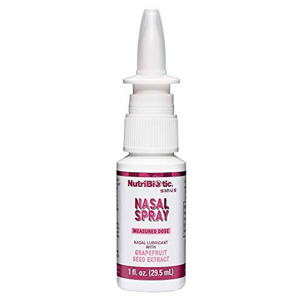 NutriBiotic Nasal Spray 1 Fl Oz | Nasal Lubricant with Grapefruit Seed Extract & Sodium Chloride | Help Flush Irritants from Nasal Passages | Convenient Measured Dose Pump | Drug-Free & Non-Medicated