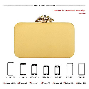 Fawziya Crystal Rose Cocktail Purses For Women Velvet Clutch-Yellow