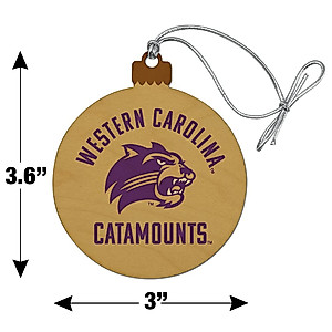 GRAPHICS & MORE Western Carolina Catamounts Wood Christmas Tree Holiday Ornament