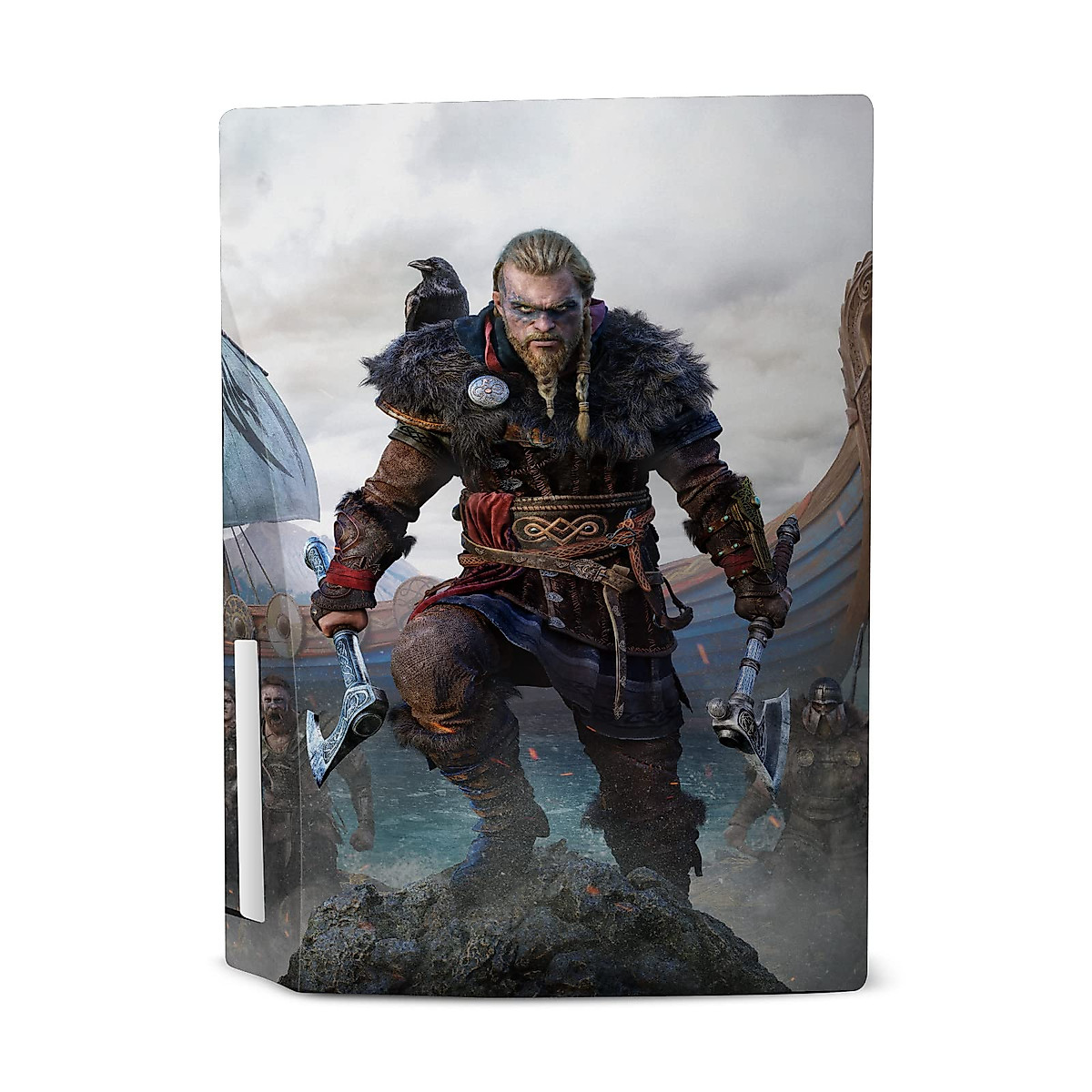 Head Case Designs Officially Licensed Assassin's Creed Male Eivor 2 Valhalla Key Art Matte Vinyl Faceplate Sticker Gaming Skin Decal Cover Compatible With Sony PlayStation 5 PS5 Disc Edition Console