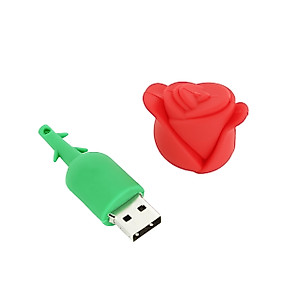 WooTeck 128GB Cartoon Lovely Rose Flower USB Flash Drive