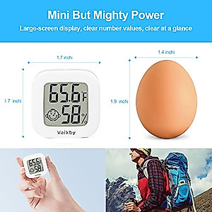 Vaikby Indoor Thermometer 4Pack, Humidity Gauge Meter Digital Hygrometer Room Thermometer for Home, Hight Accurate Temperature and Humidity Monitor for Greenhouse, Reptile, Humidors, Cellar, Office