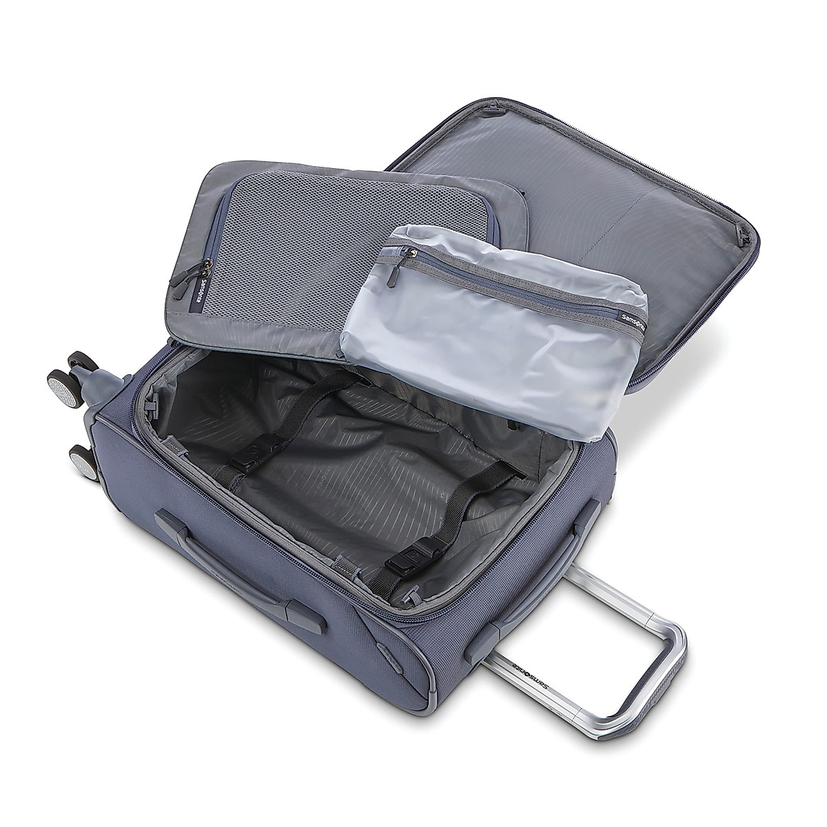 Samsonite Ascentra Softside Luggage, Carry-On Spinner, Slate