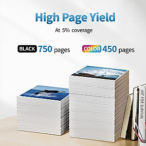 SANUNE 63XL Ink Cartridge Combo Pack Remanufactured for HP Ink 63 for HP Officejet 3830 4650 5255 5258 5200 4652 4655 Envy 4520 4512 DeskJet 2130 2132 Printer (63XL Ink Cartridges Black and Tri-Color)