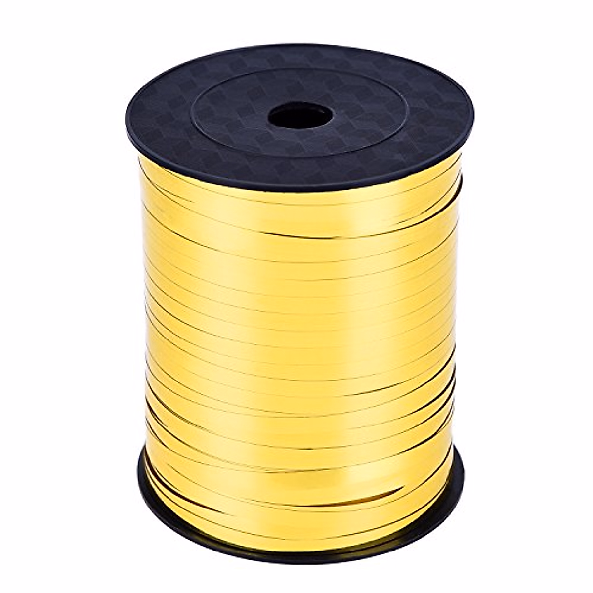3/16 Inch Crimped Curling Ribbon Balloon Ribbon Spool 500 Yard for Christmas Balloons or Gift Wrapping(Metallic Gold)
