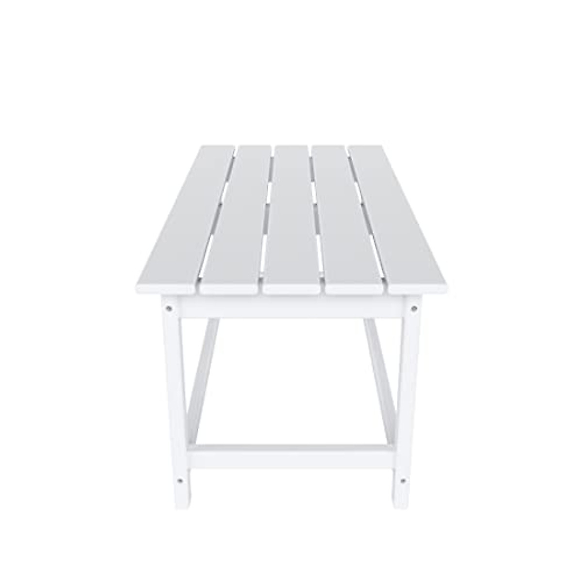 WO Adirondack Outdoor Coffee Table 35" inch Long Retro Rectangle Entertainment Table for Indoor, Outdoor, Living Room, Patio, Lawn, Garden, Balcony, Backyard, Porch, Pool, Deck (Bright White)